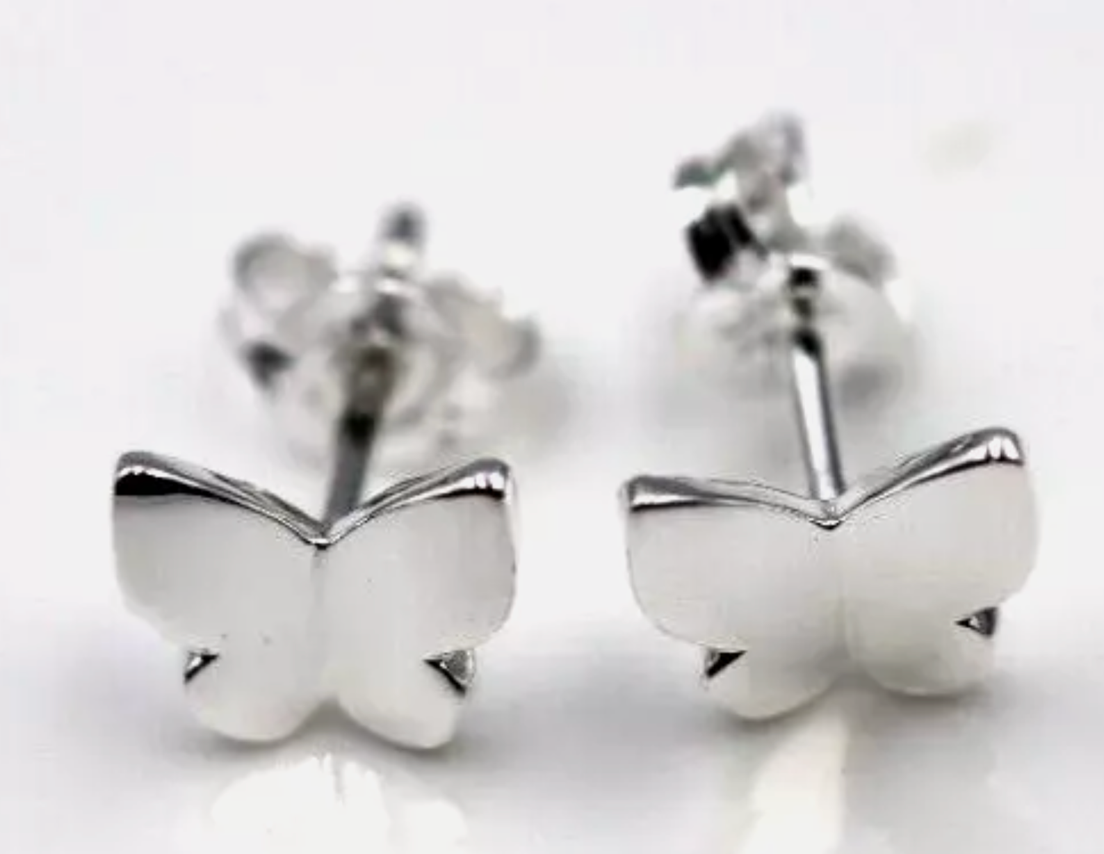 Genuine Sterling Silver 925 Butterflies Stud Earrings Butterfly Backs – Kaedesigns Jewellery