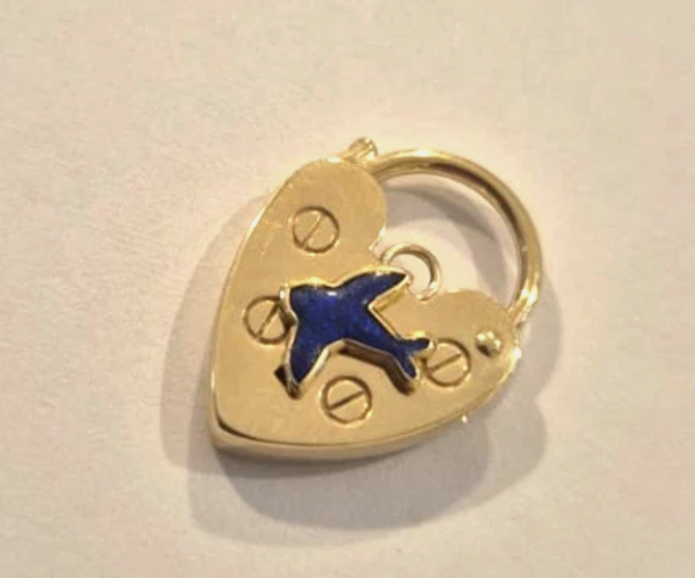 Genuine Bluebird 13.5mm 9ct 9K 375 Yellow or Rose Gold Heart Pendant P ...