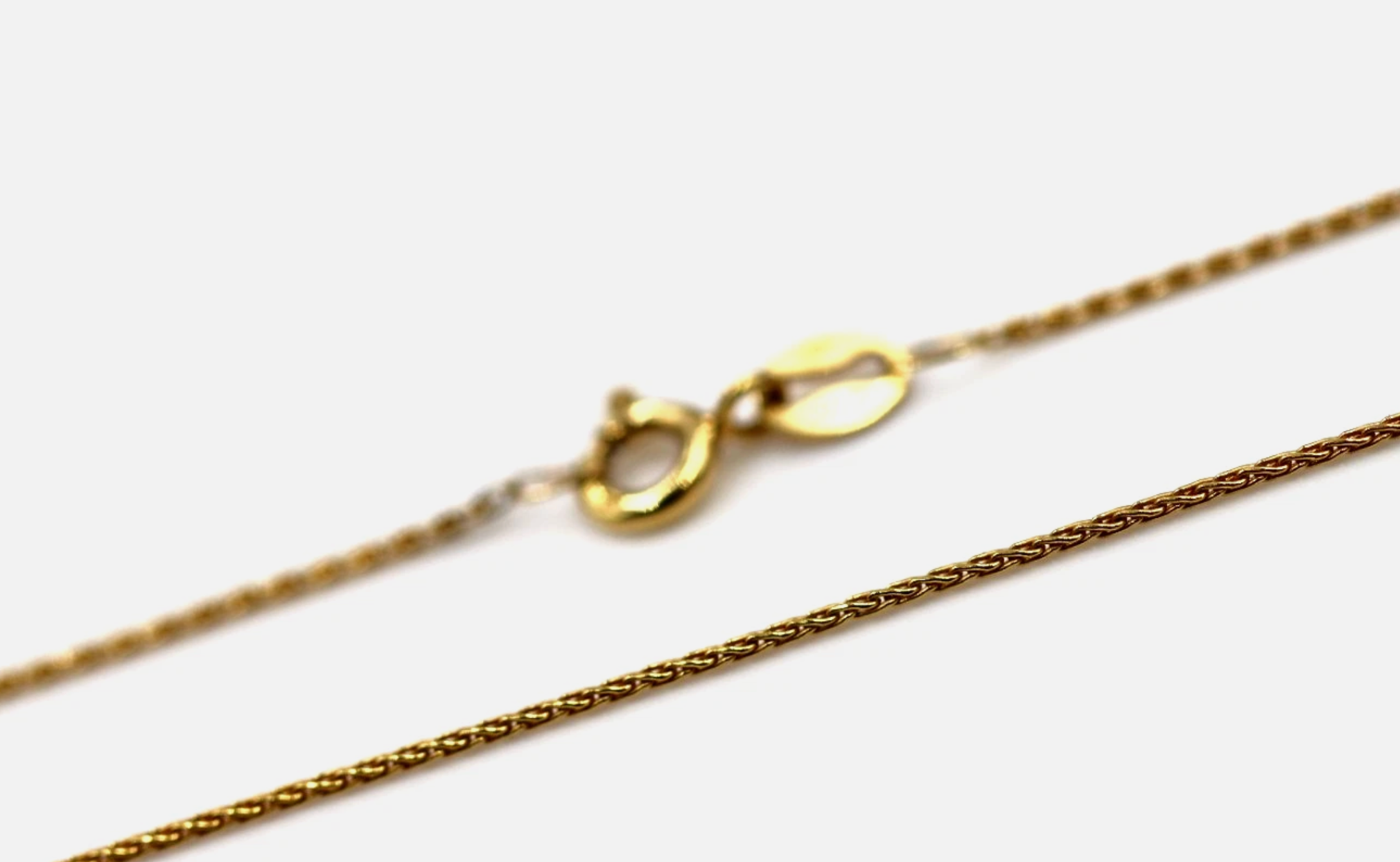 Genuine 9ct 9k 375 Yellow Gold Spinga Chain Necklace 45cm 1.5grams ...
