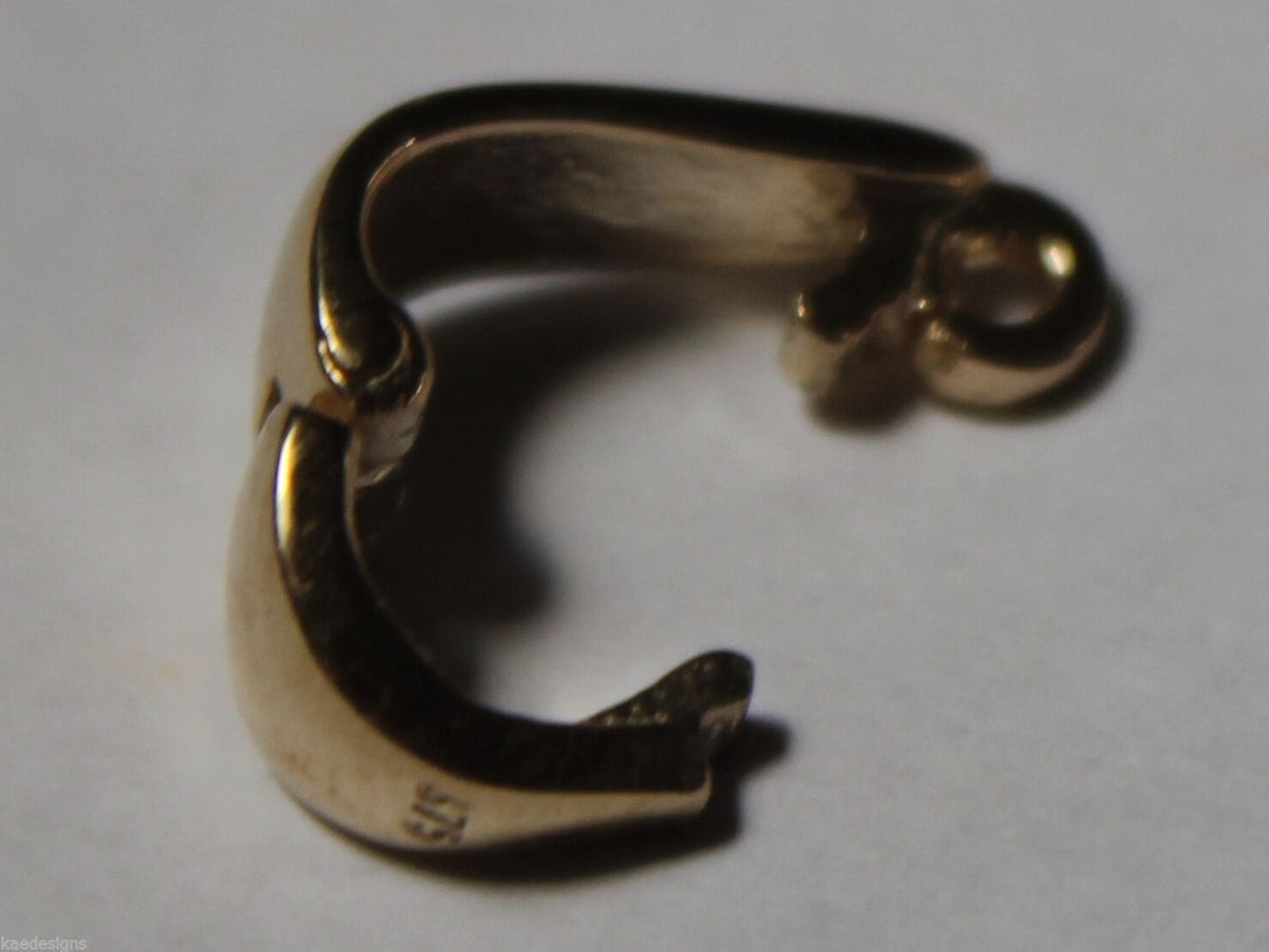 Genuine New 9ct Yellow or White Gold or Rose Gold Enhancer Bale Clasp ...