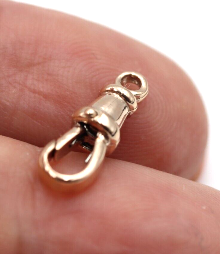 Genuine 9kt 9ct Solid Yellow or Rose Gold Rotating Albert Swivel Clasp ...