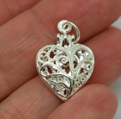 Genuine New Sterling Silver 925 Filigree Heart Pendant – Kaedesigns ...